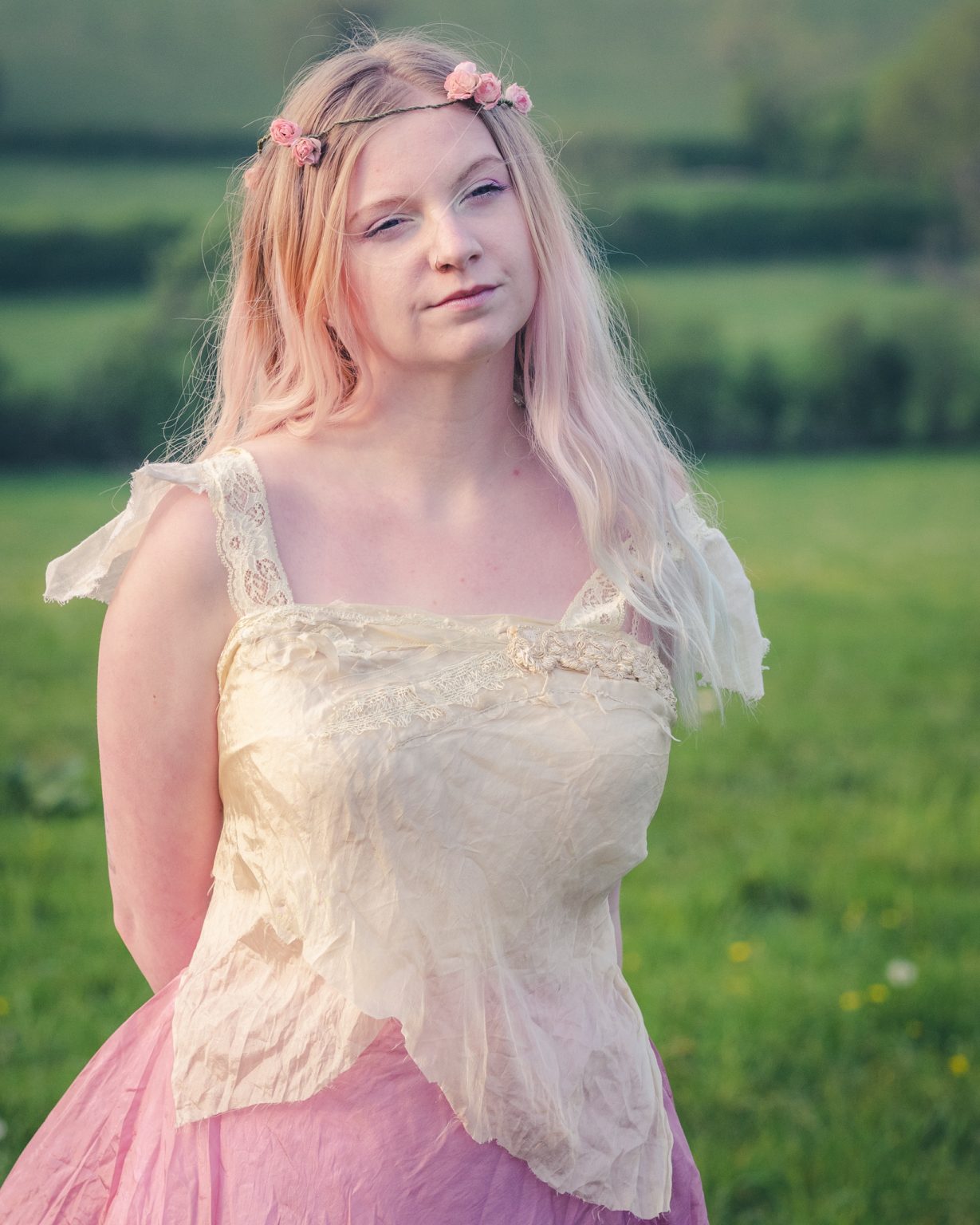 Cream pure silk Fairy top - Threads of a Fairytale