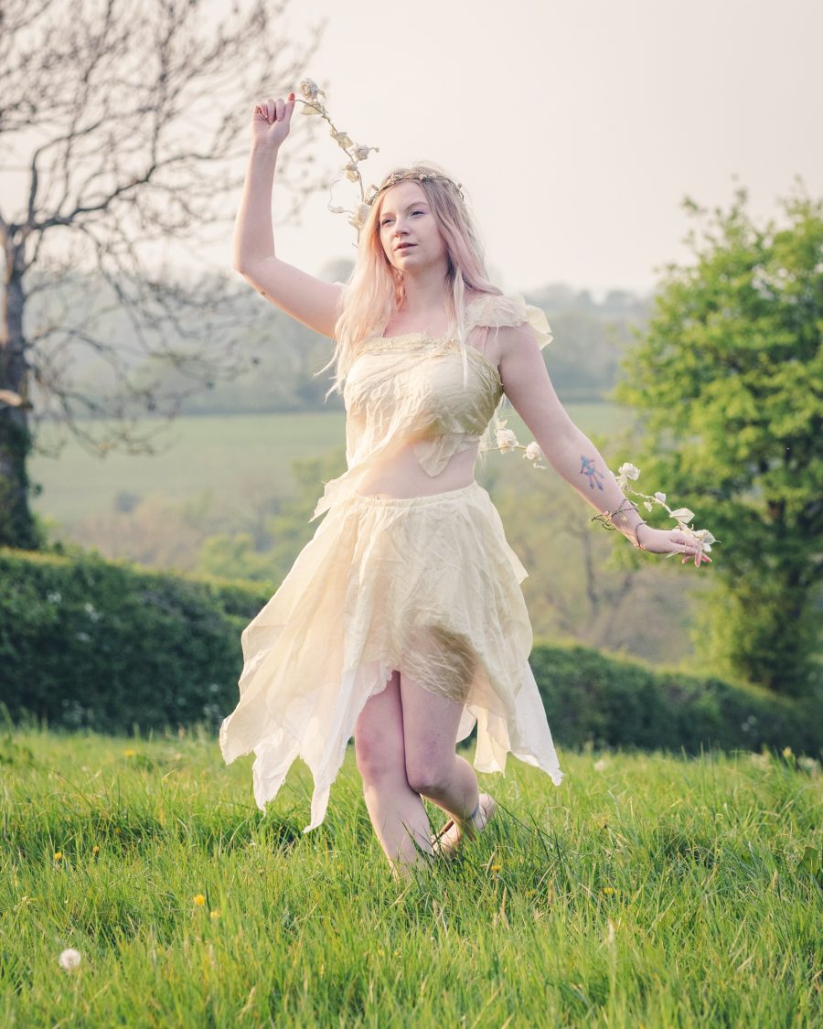 Cream pure silk Fairy top - Threads of a Fairytale